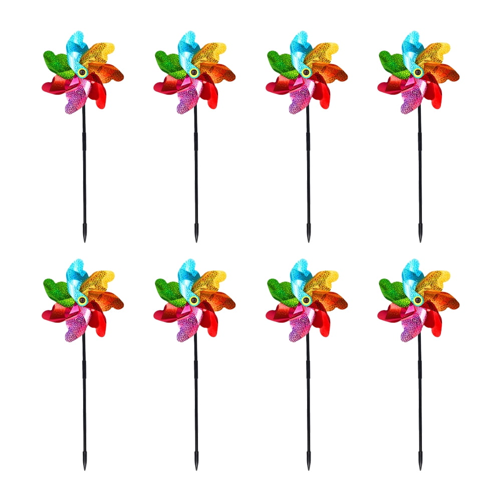 Sparkly Holographic Wind Spinners Scare Off Birds, Set of 8, Bird ...