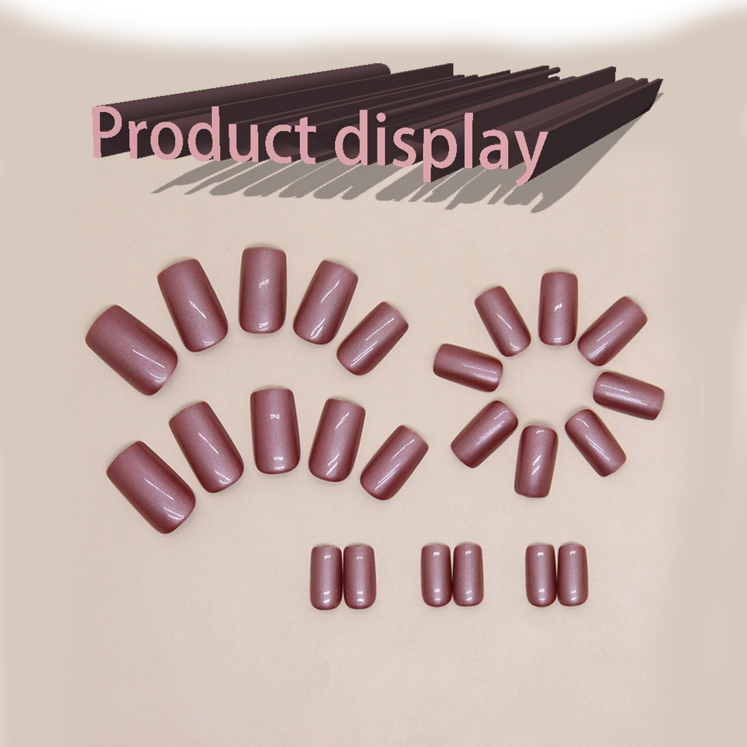 Sparkly Press on Nails Medium Coffin Shape, Aurora Taro Fake Nails with ...