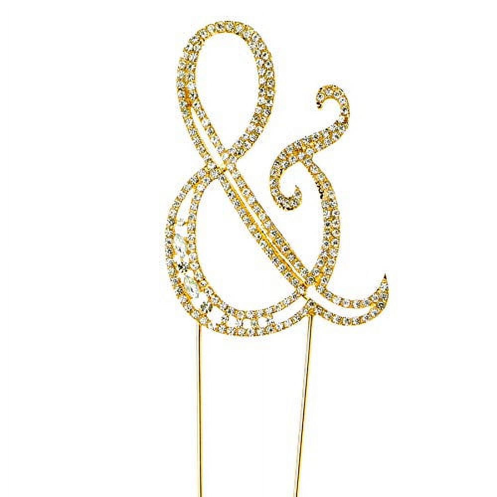 Sparkly Rhinestones Cake Topper - Symbol And Number Decoration For ...