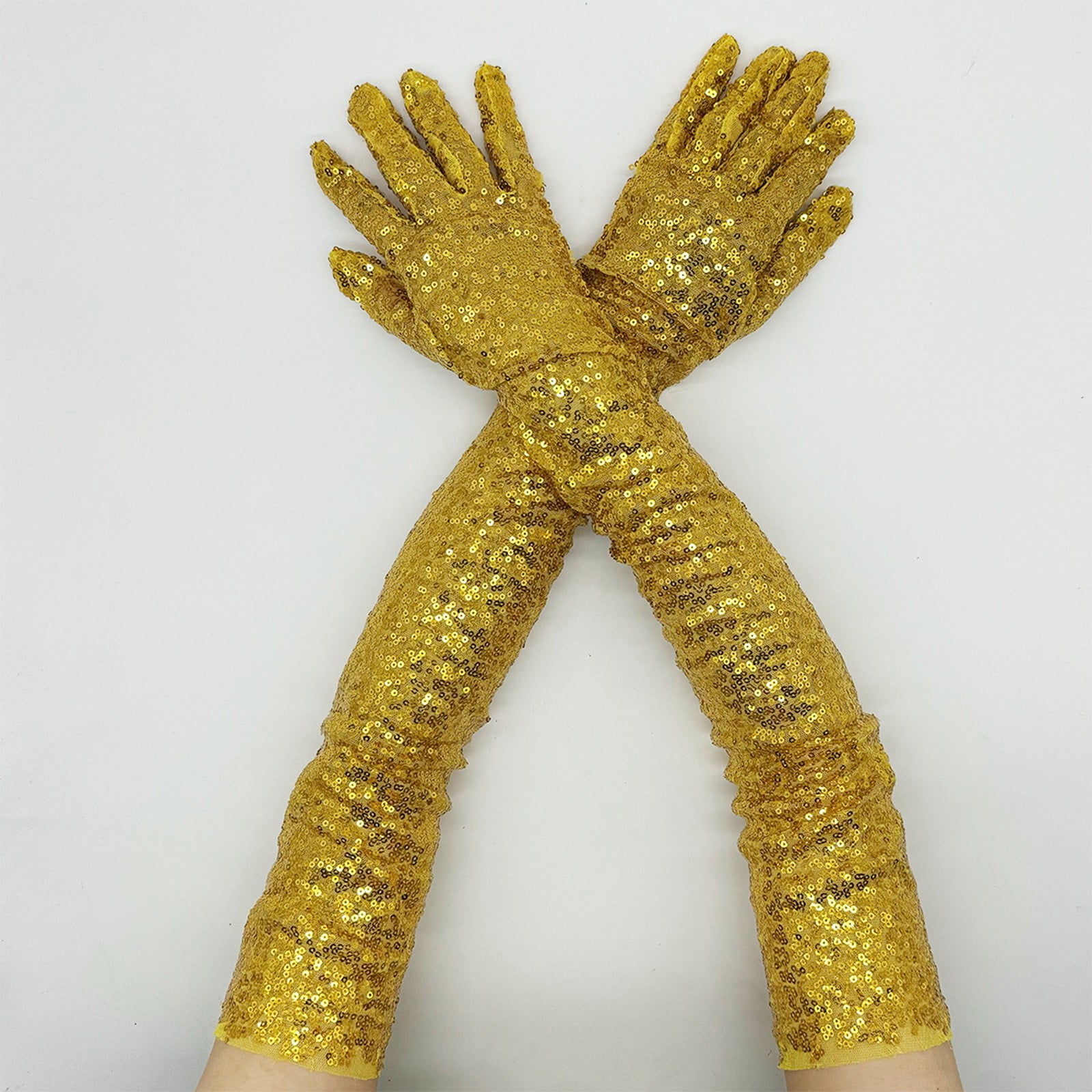 Sparkly Sequin Long Opera Party Gloves For Women 1920s 20s Satin Gloves ...