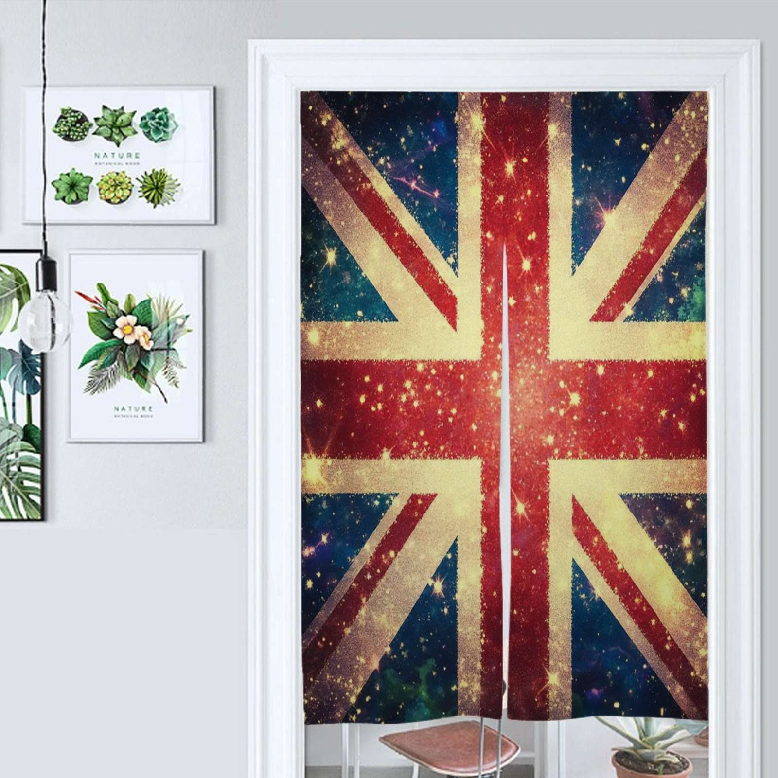 Sparkly Union Jack Flag Door Curtain Nordic Living Room DoorCurtain ...