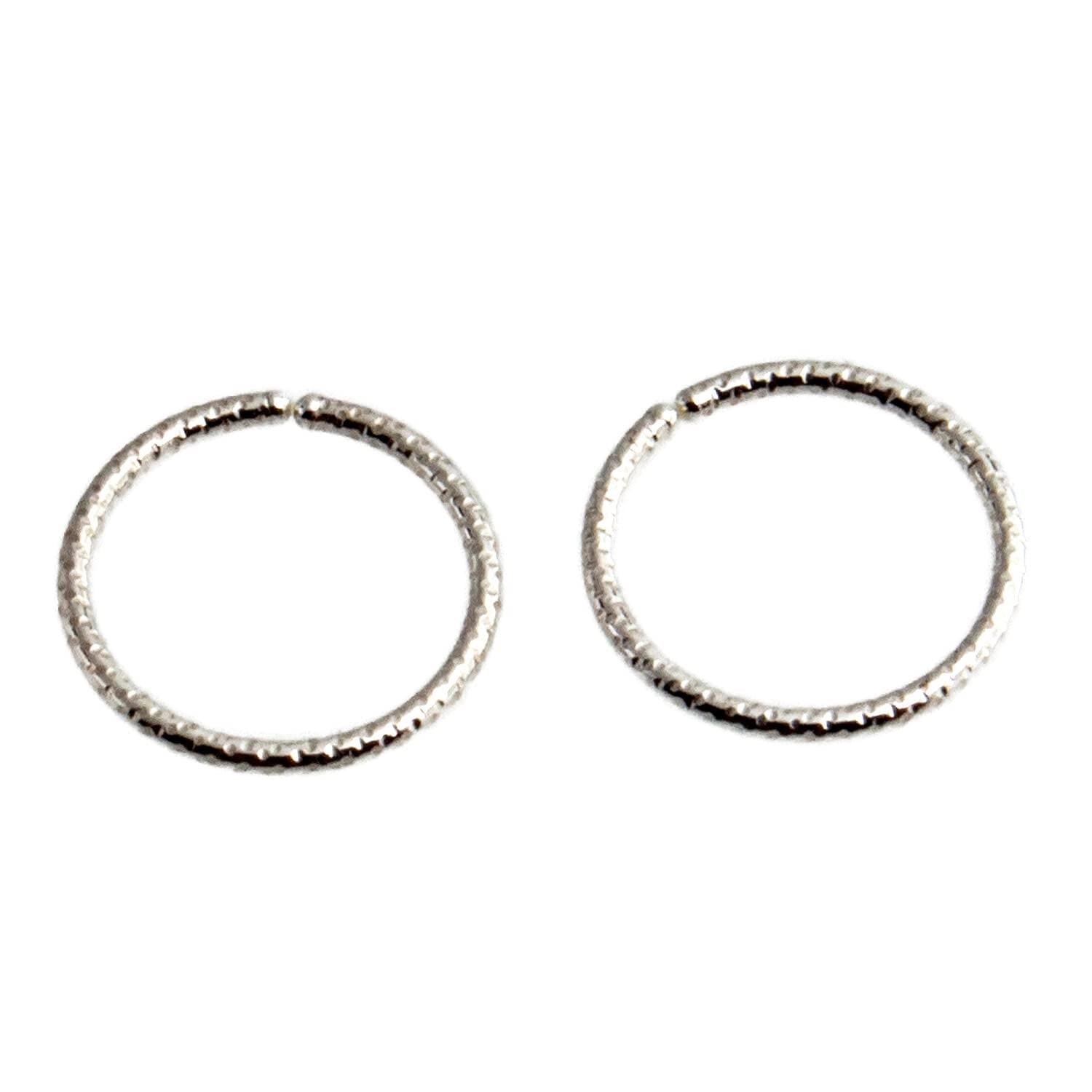 Sparkly Wire Small Piercing Hoop Earrings for Women, fit Helix ...
