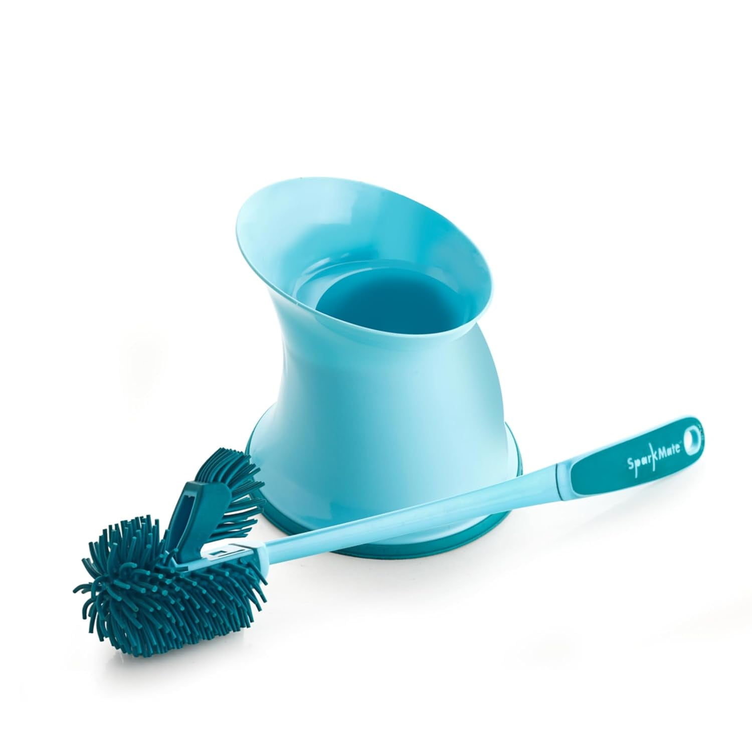 Sparkmate By Crystal Twin Side Silicone Toilet Brush With Holder TPR ...