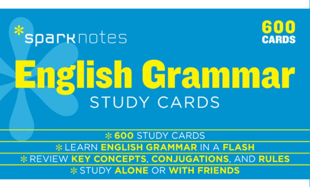 Sparknotes Study Cards: English Grammar Sparknotes Study Cards: Volume ...