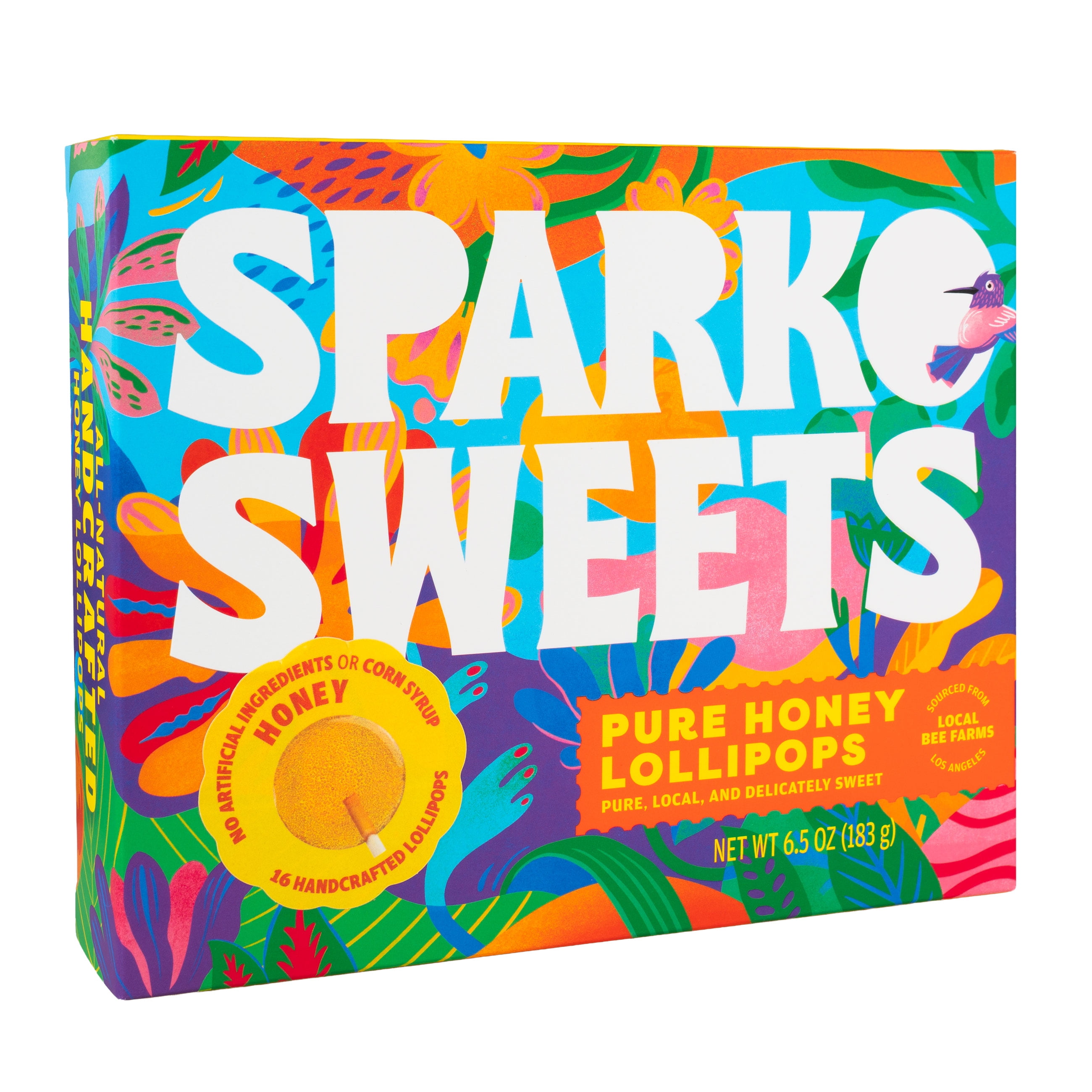 Sparko Sweets Natural Honey Lollipops, Made in USA, No Artificial ...