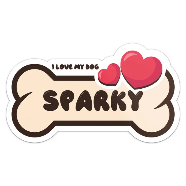 Sparky Dog Sticker Phone Decal Water Bottle Stickers Car Decals, Laptop ...