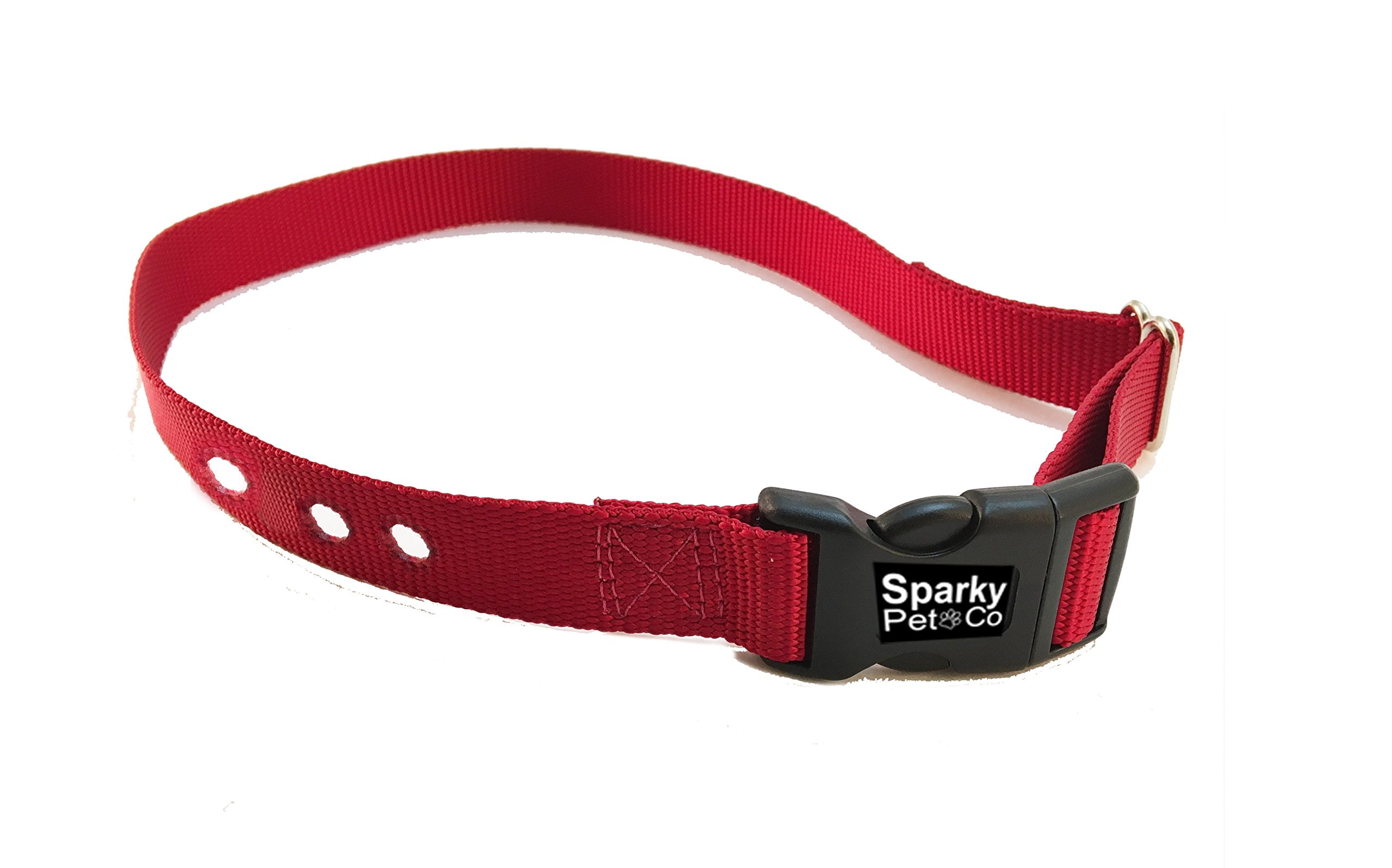 Sparky Pet Co Heavy Duty 1" Red 3 Hole Replacement Dog Strap, Red ...