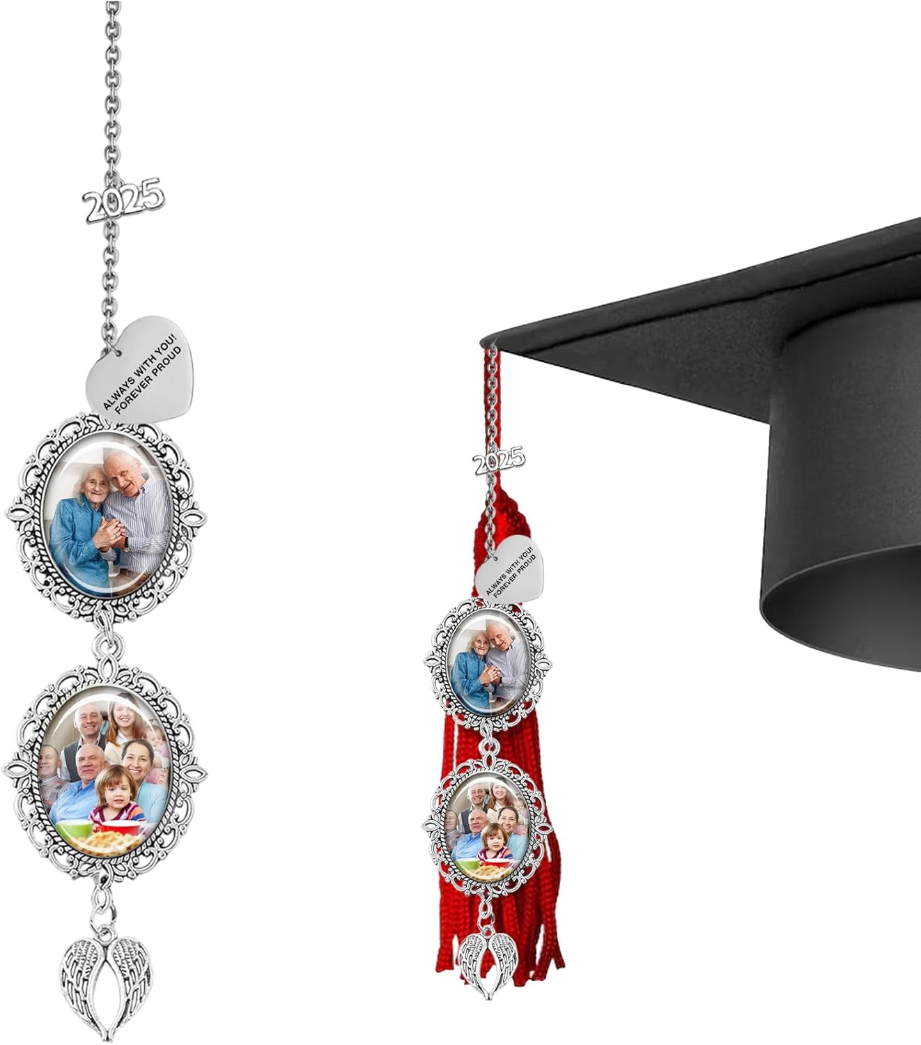 Sparroows Custom Graduation Tassel Photo Charms, Grads Gift for Class ...