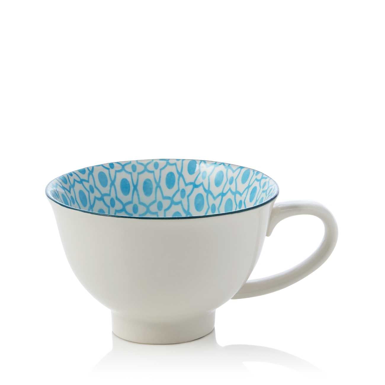 Sparrow & Wren Geo Patterned Footed Teacups, Blue - Walmart.com