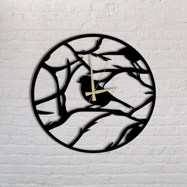 Sparrow Bird Wall Clock, Large Wall Clocks, Modern Wall Clock, Wall ...
