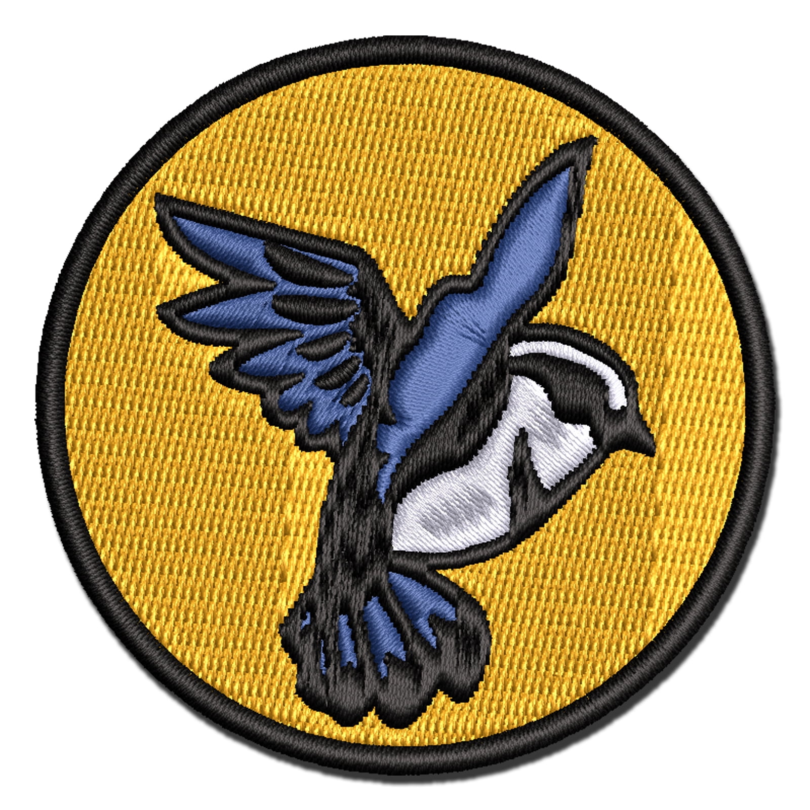 Sparrow Bird in Flight Applique Multi-Color Embroidered Hook & Loop ...