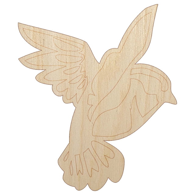 Sparrow Bird in Flight Wood Shape Unfinished Piece Cutout Craft DIY ...