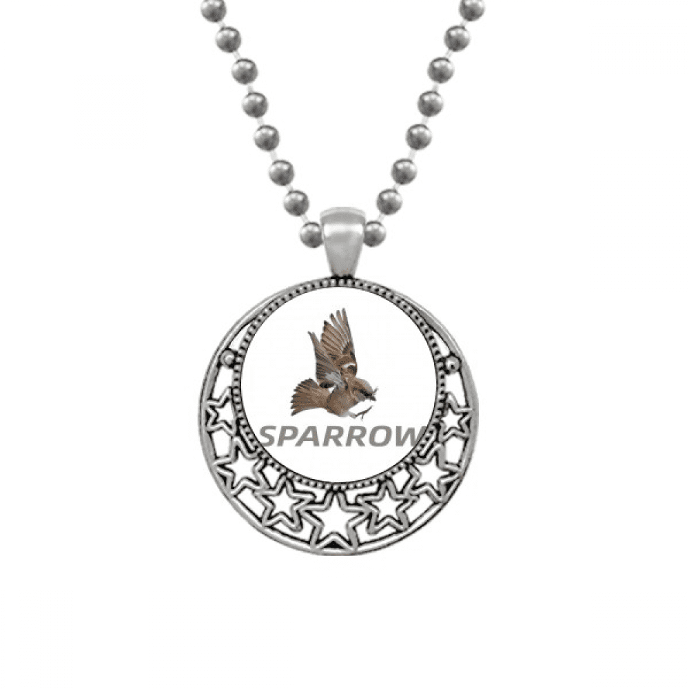 Sparrows Birds Animals Food Insects Necklaces Pendant Retro Moon Stars ...