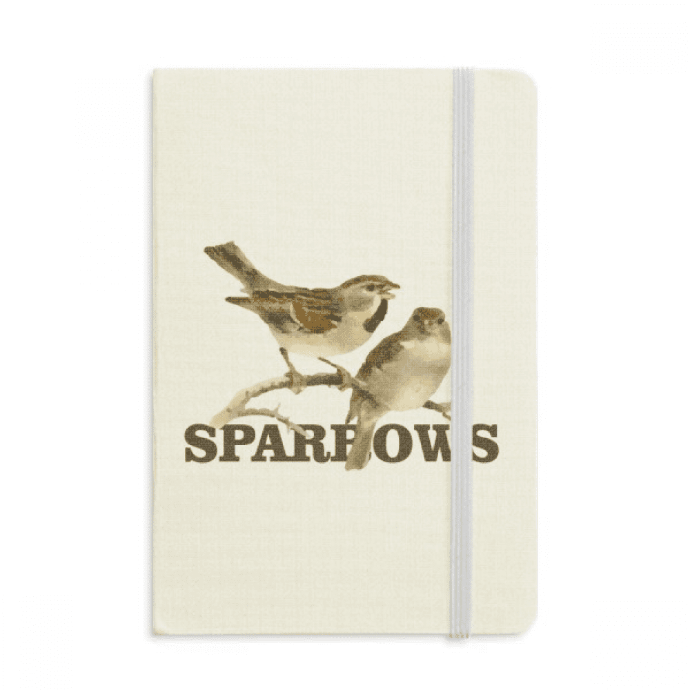 Sparrows Birds Animals Food Love Notebook Official Fabric Hard Cover ...