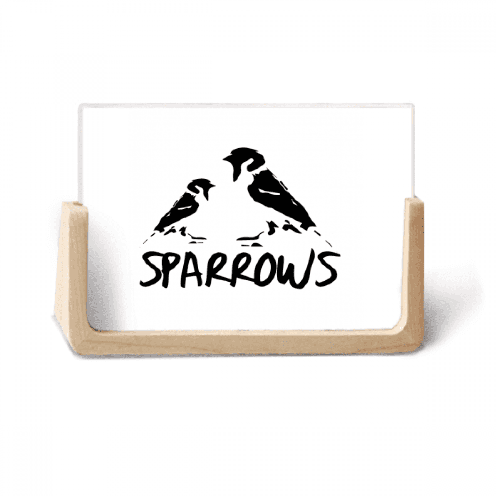 Sparrows Birds Animals Food Mother Child Photo Wooden Photo Frame ...