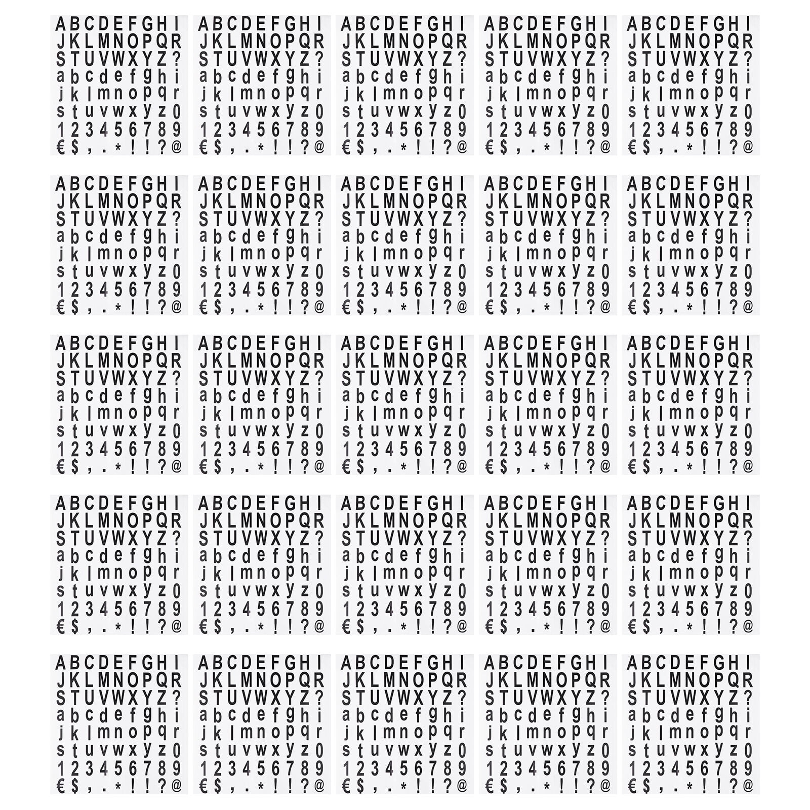 Sparsain 1 Bag 5 Sheets Number and Alphabet Stickers Exquisite DIY Word ...