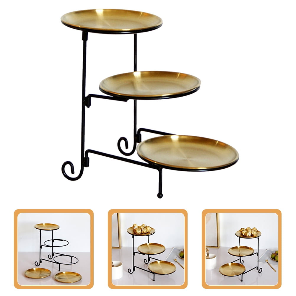 Sparsain 1 Set Snack Plates, Dessert Serving Tray, Cupcake Plate, 3 ...