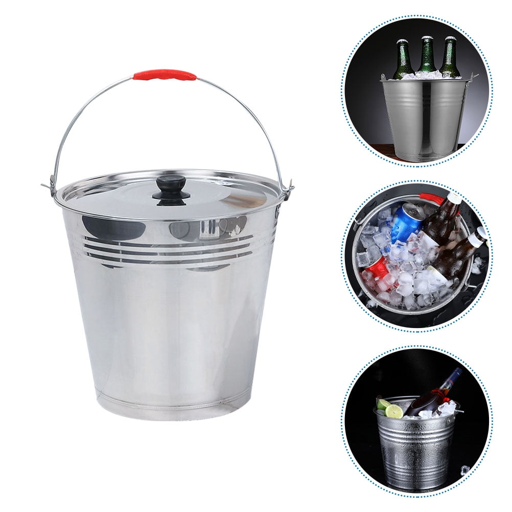Sparsain 1 Set Stainless Steel Water Bucket Ice Storage Container for ...