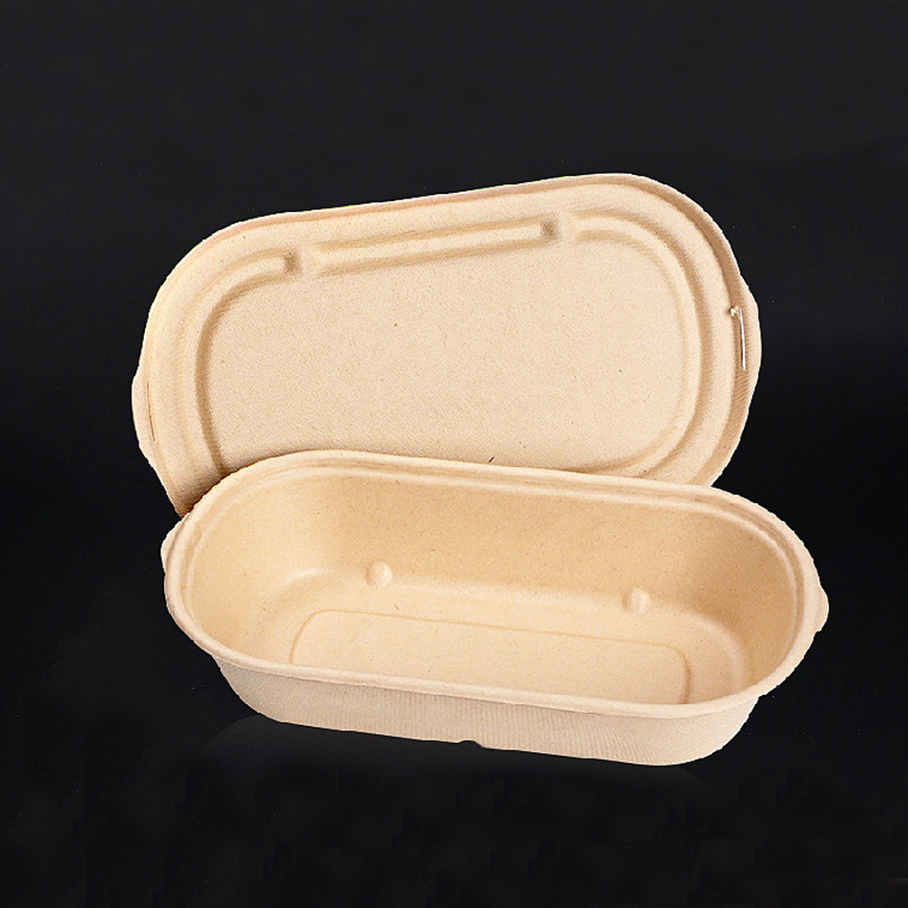 OUNONA 10pcs 850ml Disposable Meal Prep Containers Paper Food Takeout ...