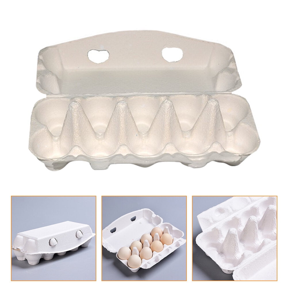Biodegradable Pulp Egg Cartons for Storage White 10pcs Suitable for ...
