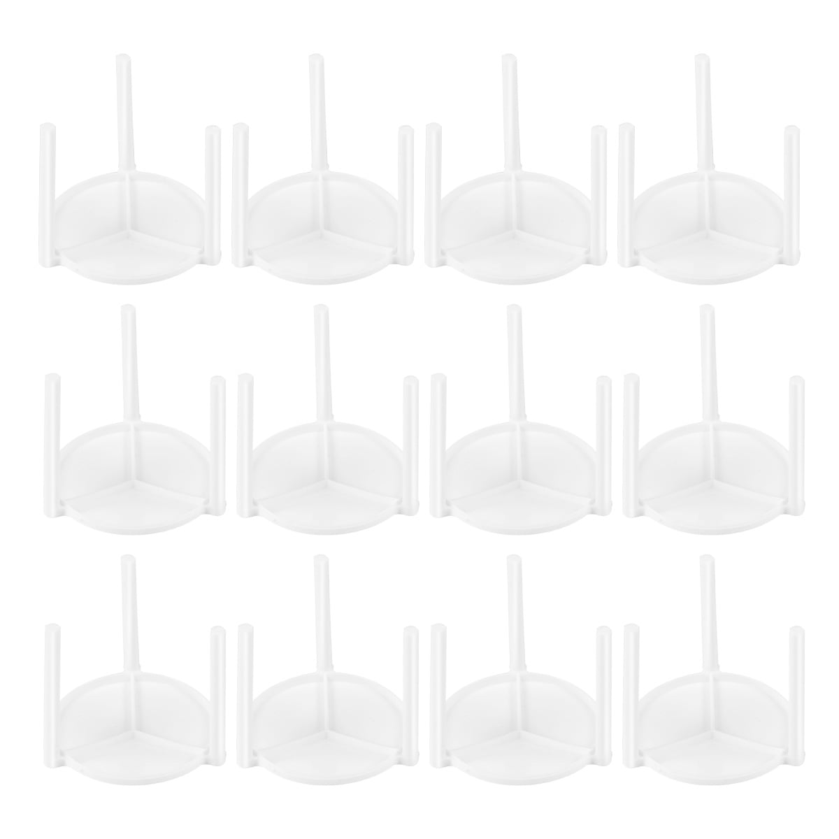 Sparsain 100 Pack White Plastic Pizza Holder Tripod Stand Container ...