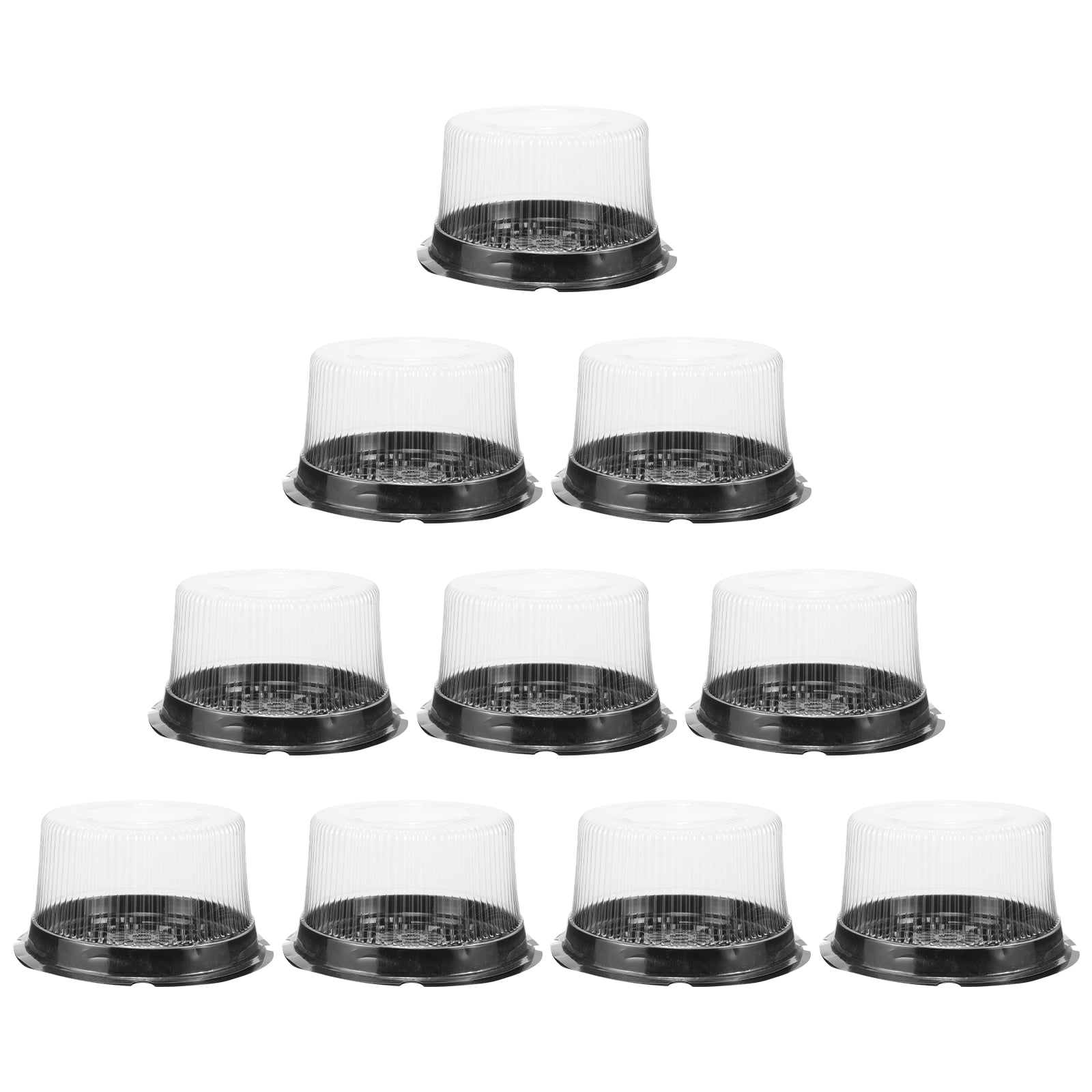 Sparsain 10Pcs Clear Plastic Food Containers Cake Packaging Boxes with ...