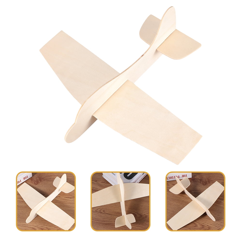 Sparsain 10Pcs DIY Wooden Airplane Model Kits Blank Painting Kids Toy ...