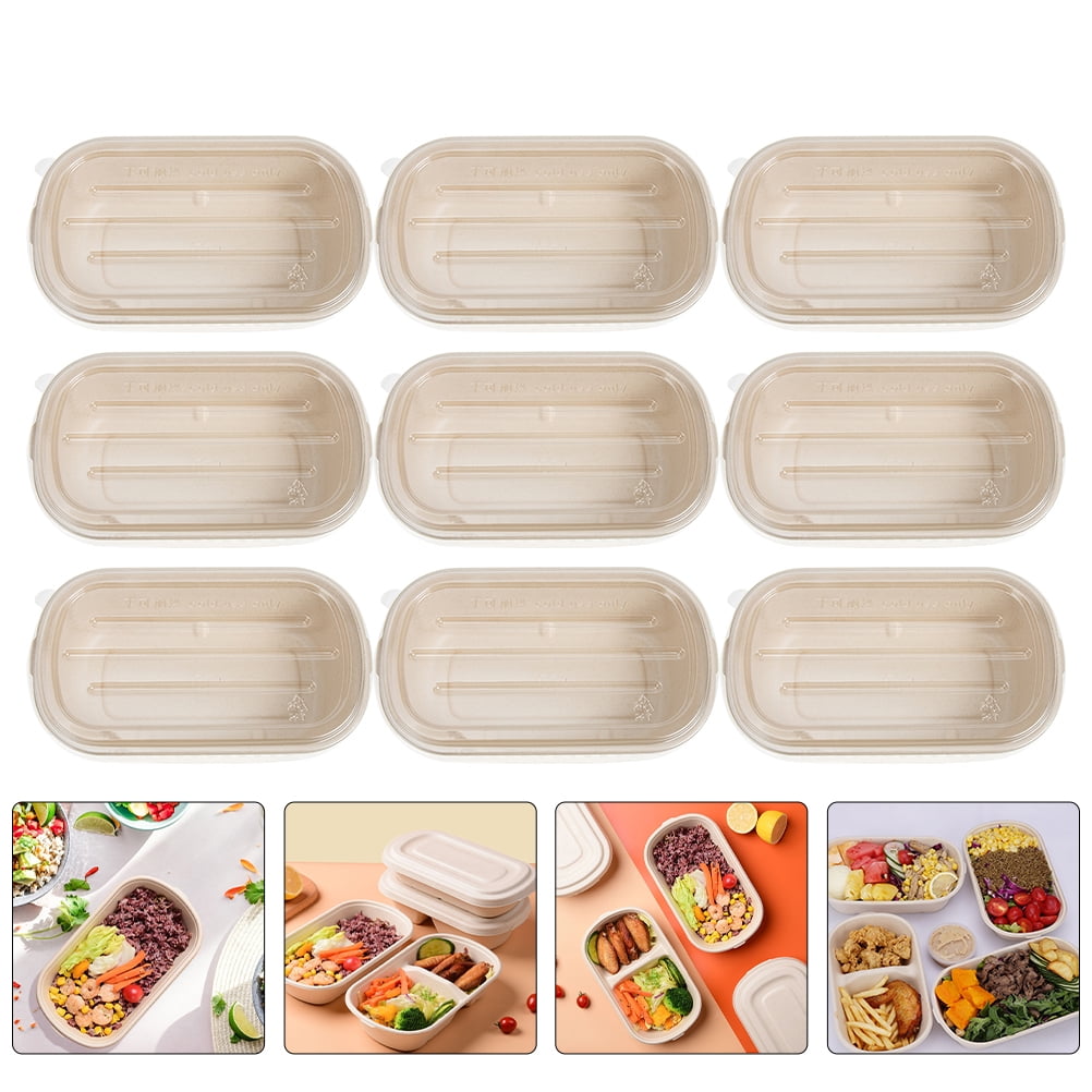 Sparsain 10pcs Disposable Takeout Food Containers Salad Packaging Boxes ...
