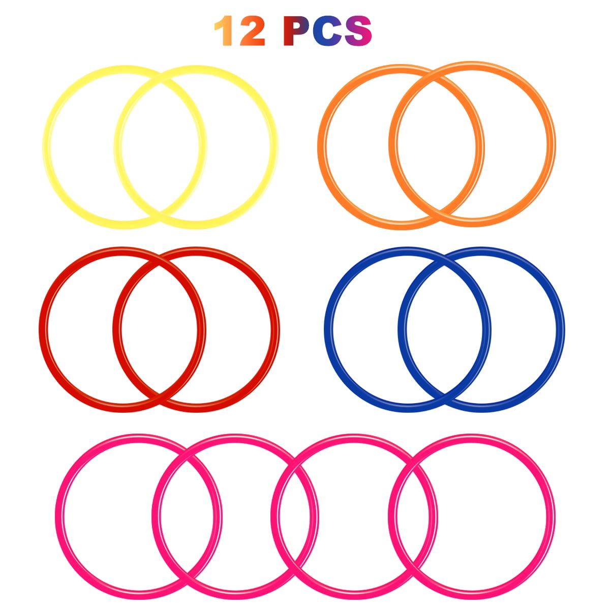 Sparsain 12Pcs Assorted Color Toss Rings for Outdoor Games Backyard ...