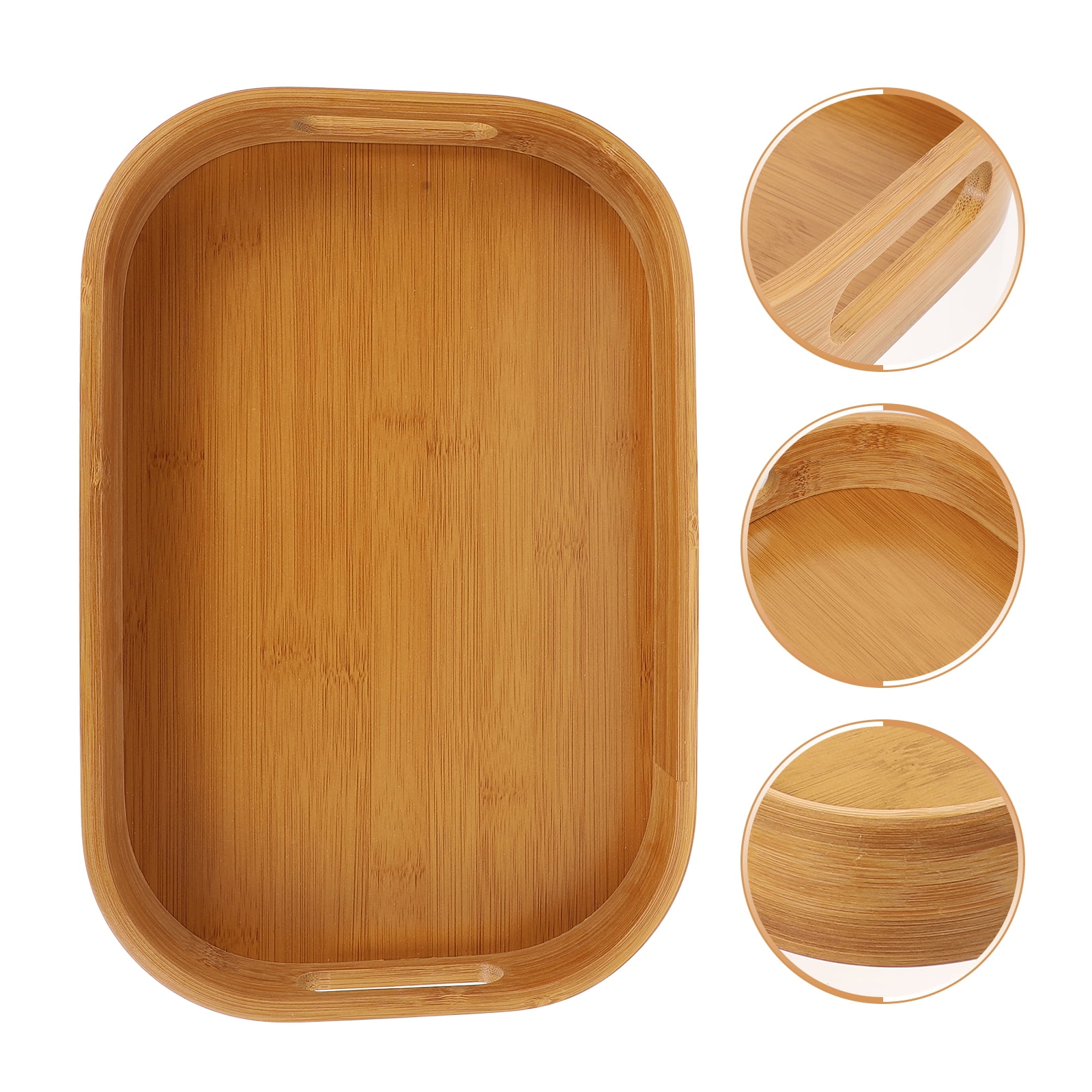Sparsain 1PC Practical Bamboo Food Serving Tray Snack Dessert Storage ...