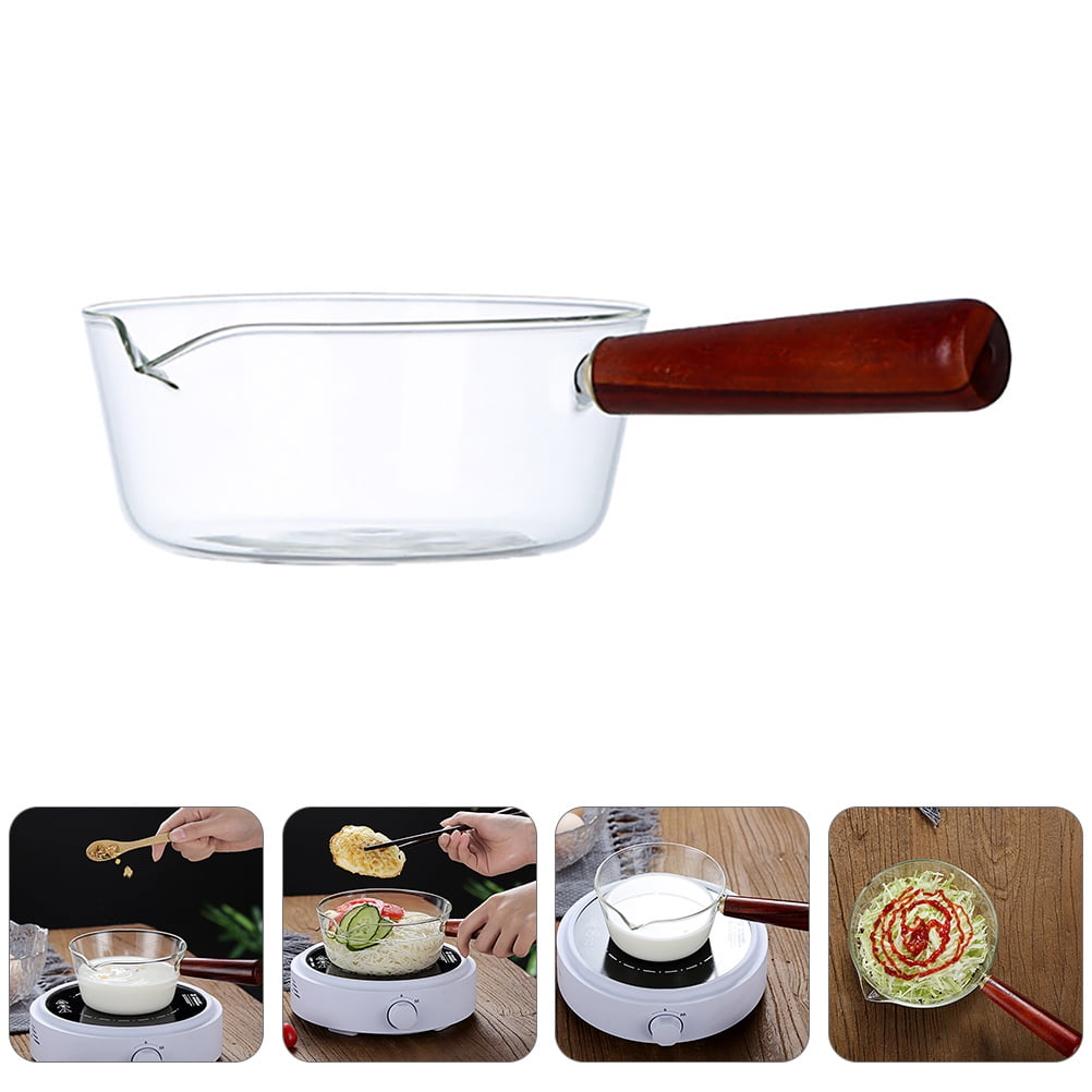 Sparsain 1pc Glass Saucepan Sauce Pan Cookware Milk Warmer Pot Cooking ...