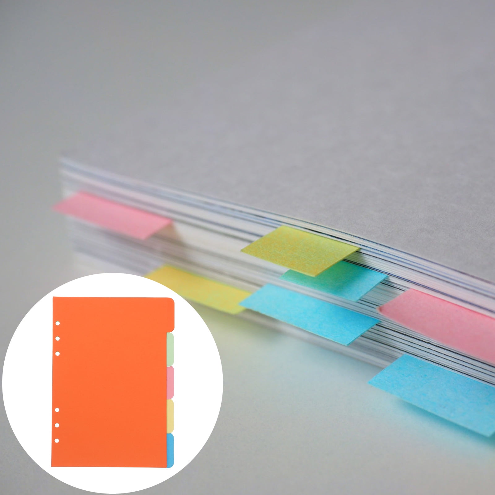 Sparsain 2 Pack 5 Colors A5 Tabbed Dividers, Classified Labels, 6 Holes ...