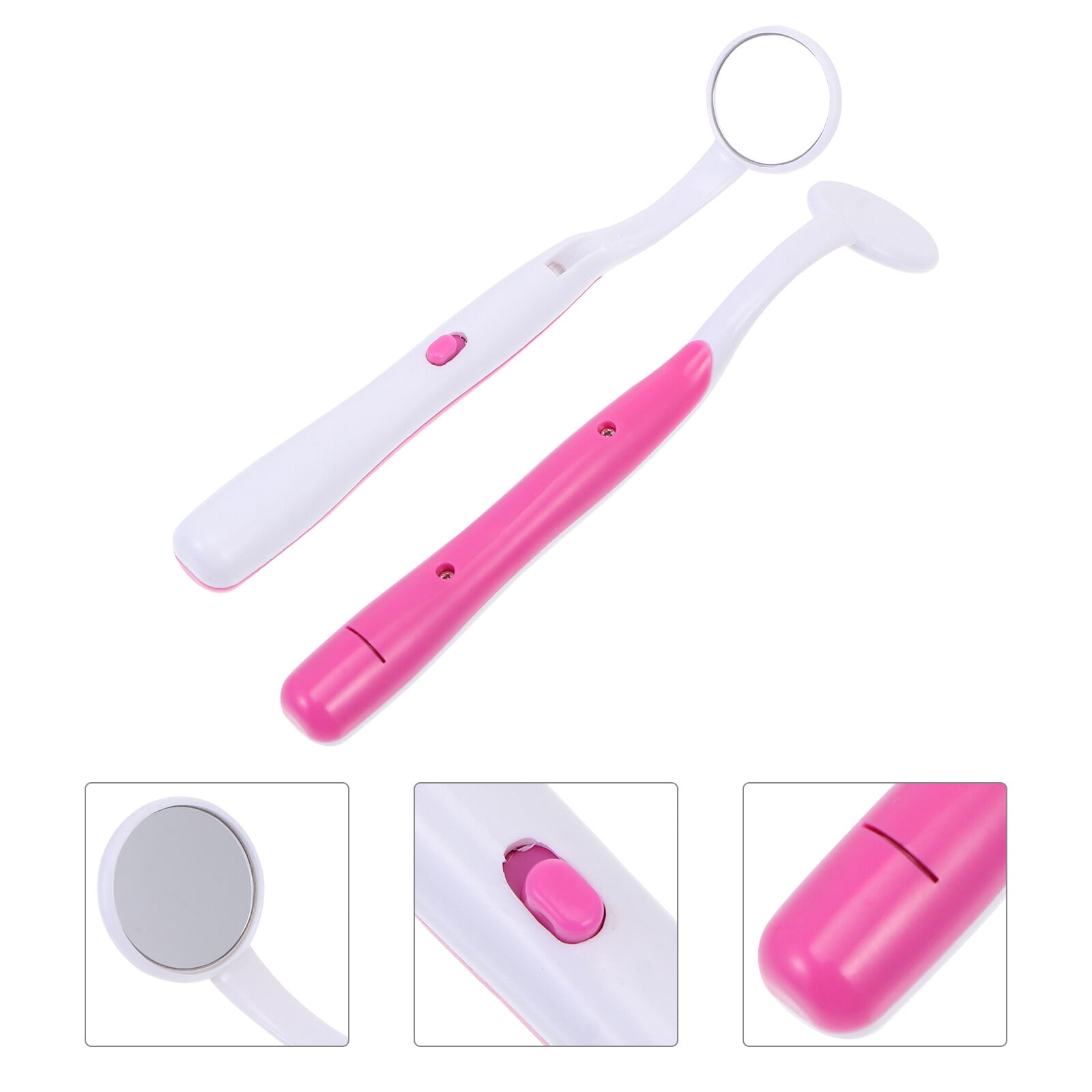 Sparsain 2 Pack Dental Mirror with Anti-Fog Light for Teeth Inspection ...