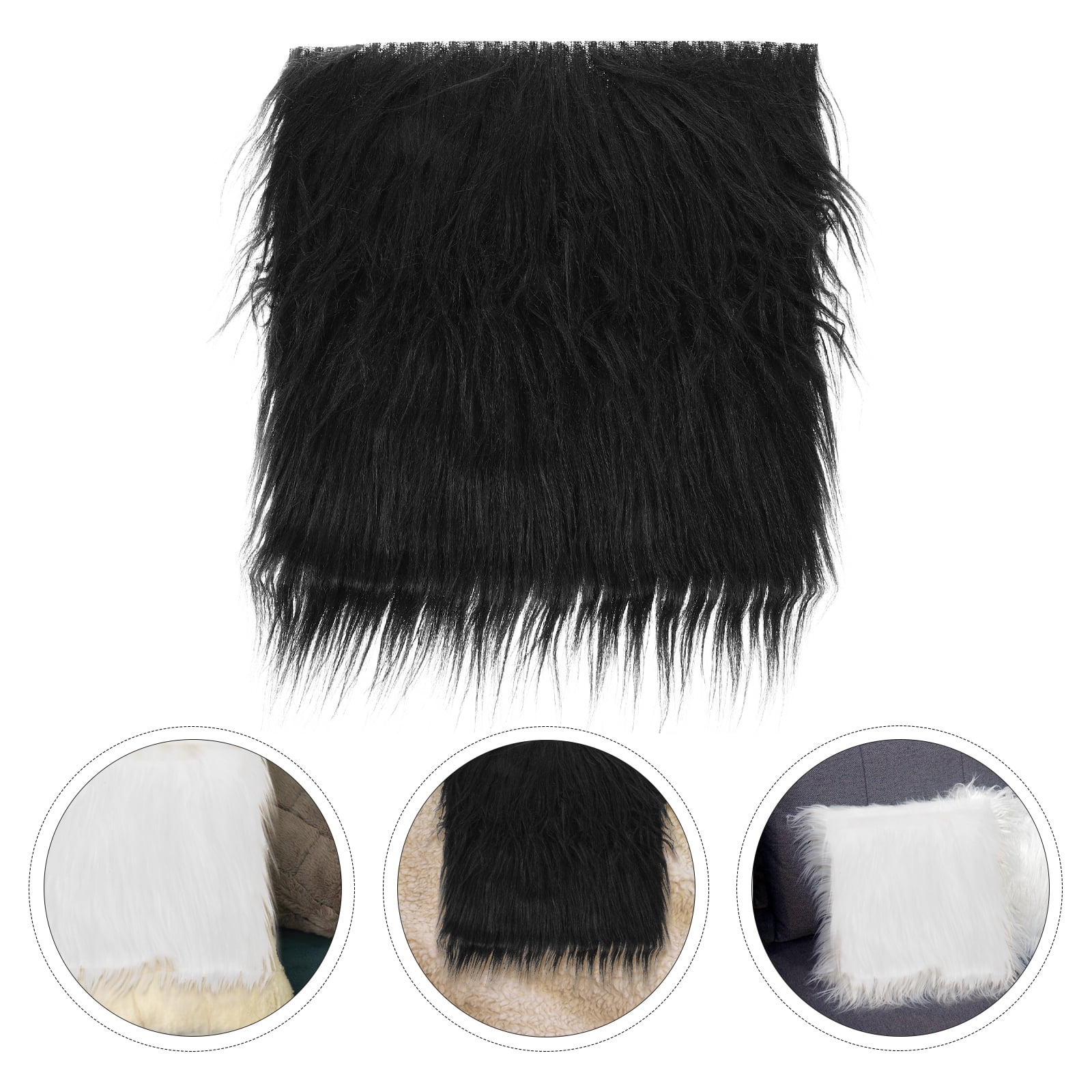 Sparsain 2 Pack Faux Fur Fabric Squares, Shaggy Fur Fabric Cuts, Fur ...