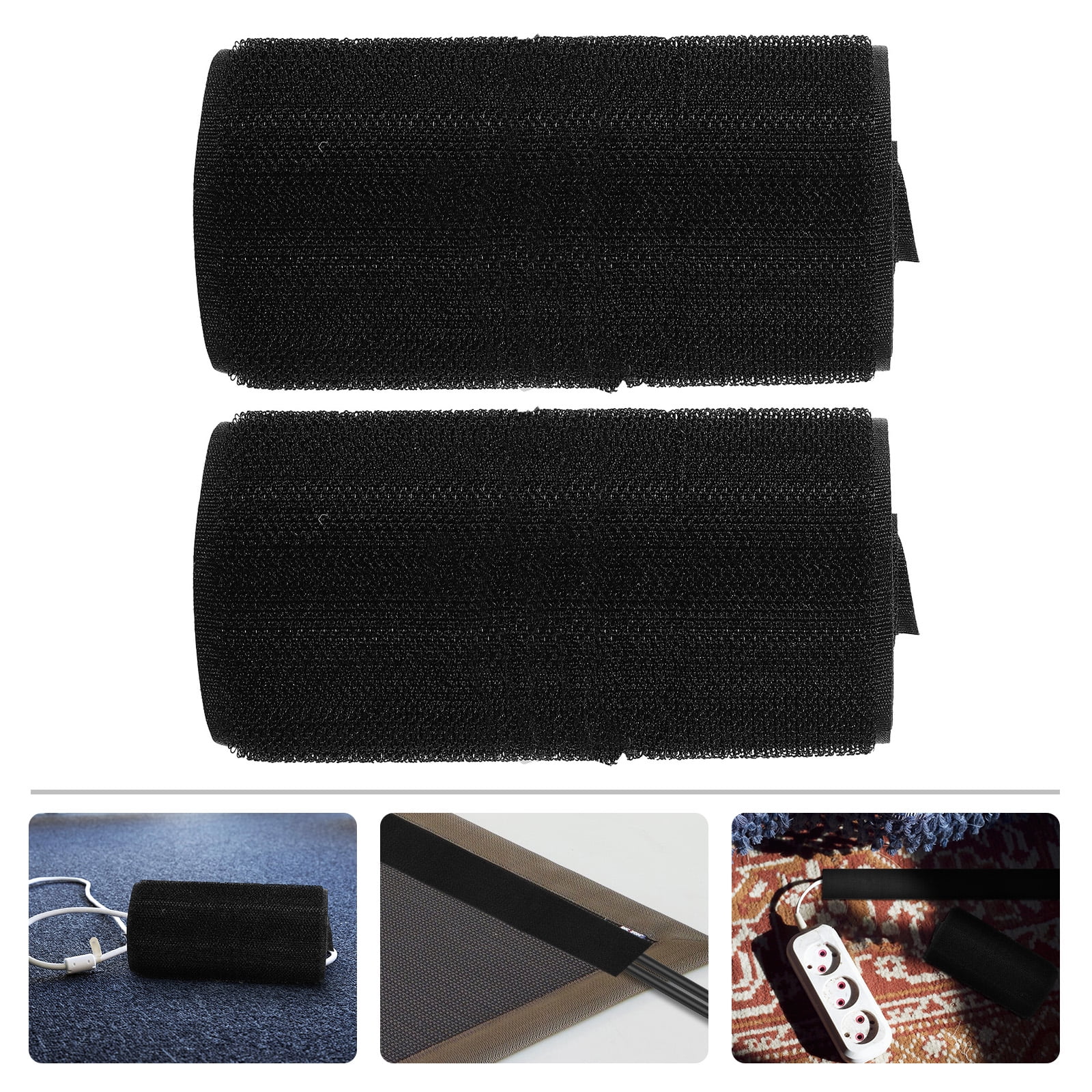 Sparsain 2 Pack Floor Cable Cover for Carpet, Cable Protector, Cable ...