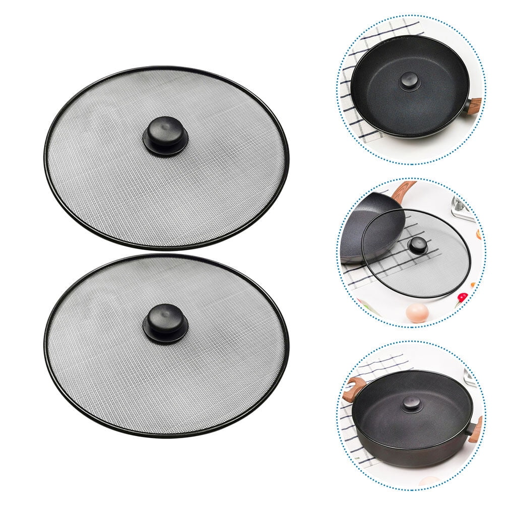 Sparsain 2 Pack Splatter Screens for Frying Pan, Mesh Pot Lids ...