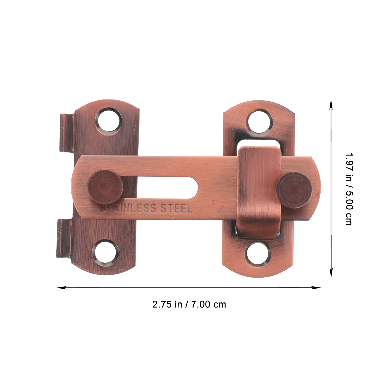 2 Sets 180 Degree Stainless Steel Gate Latches Door Lock Latches ...