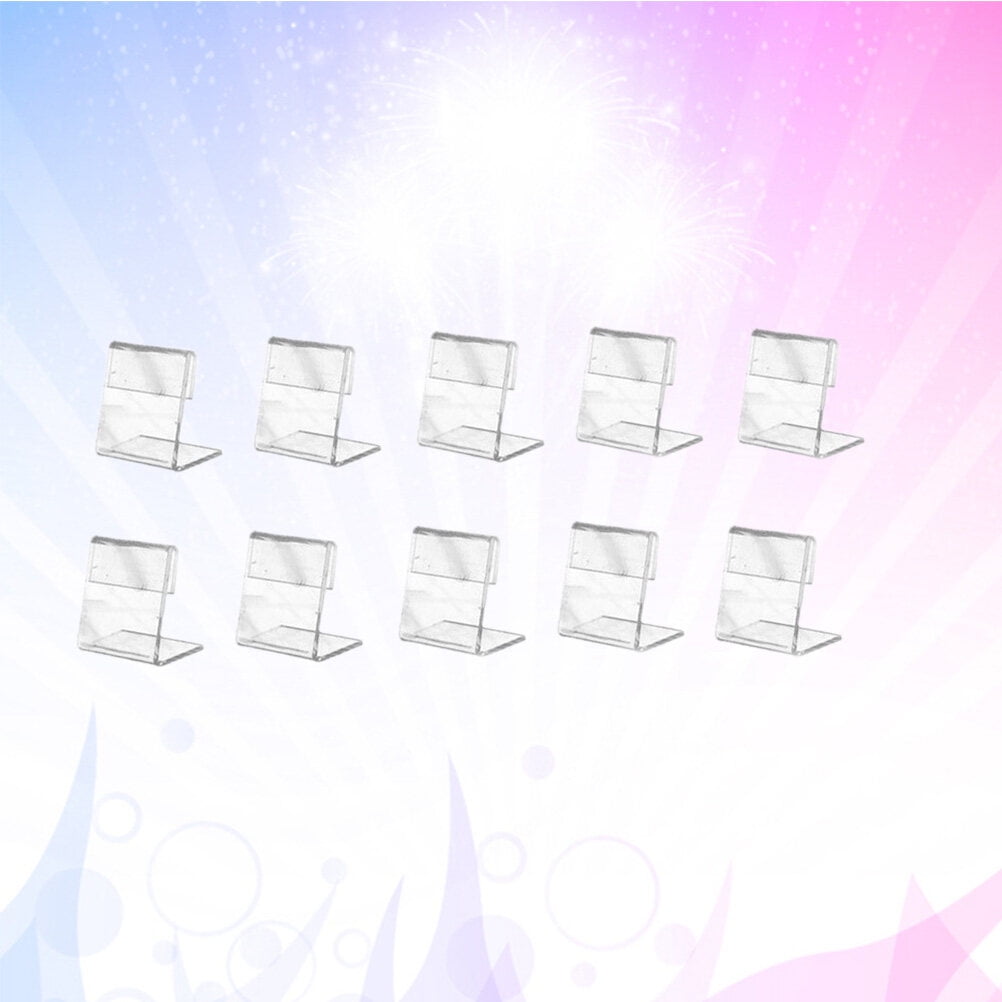 Sparsain 20 Pack L Shaped Slanted Sign Holder for Desk, Photo Paper ...