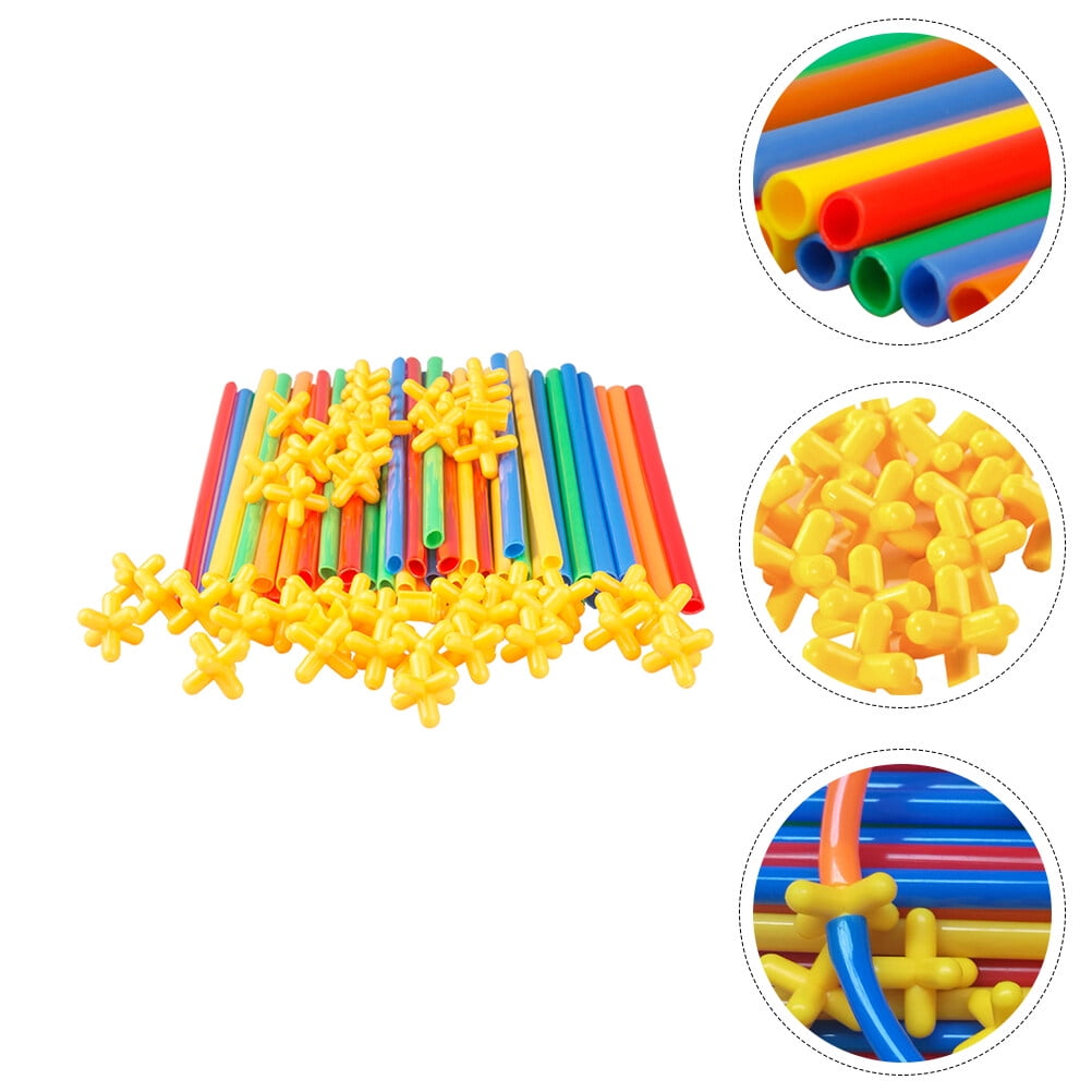 Sparsain 200Pcs Straw Building Blocks Kids Educational Engineering Toys ...
