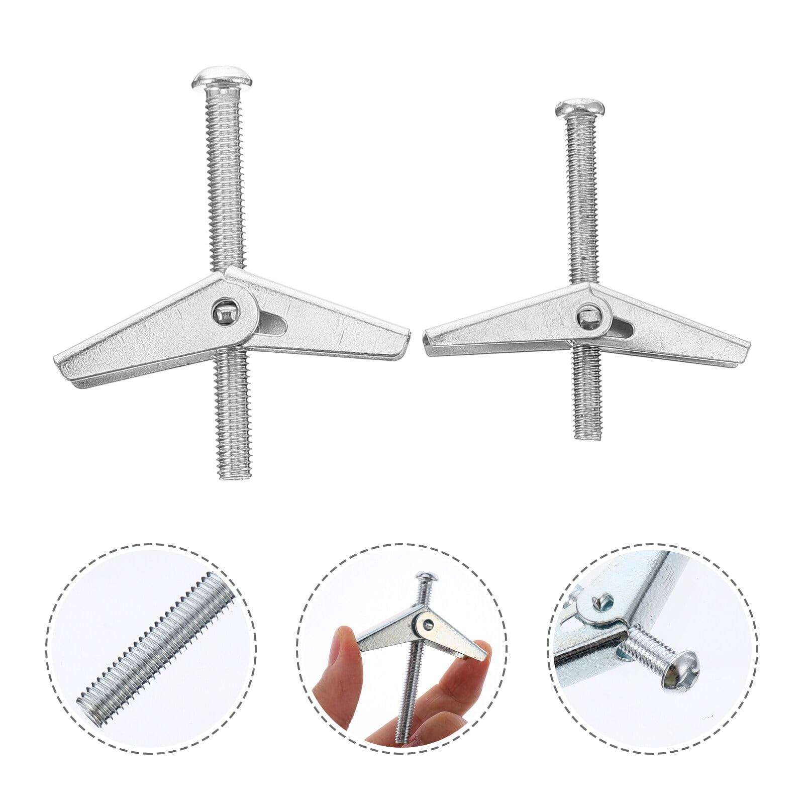 OUNONA 20pcs Heavy Duty Toggle Bolt Wing Nut for Hanging Items Drywall ...