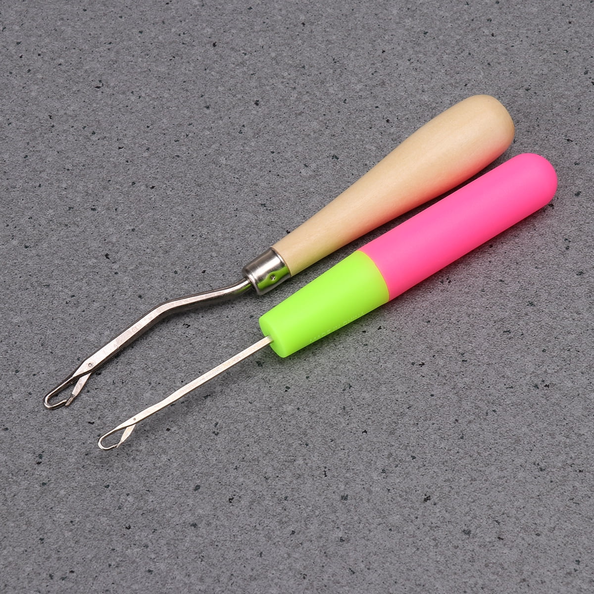 Sparsain 2pcs Curved Latch Hook Tool Set Wooden and Plastic Crochet ...