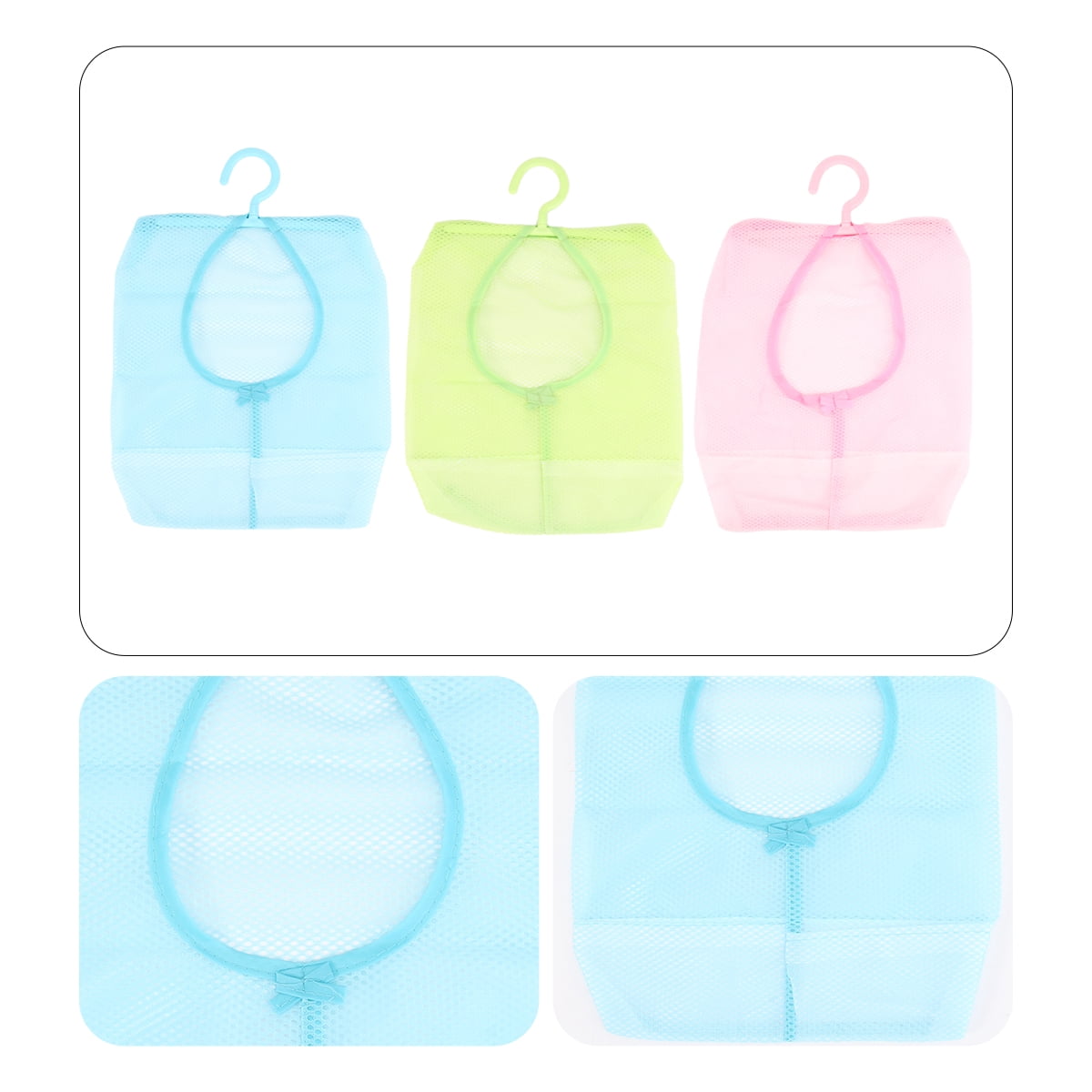 Sparsain 3 Pack Multifunctional Mesh Clothespin Storage Bags Hanging ...