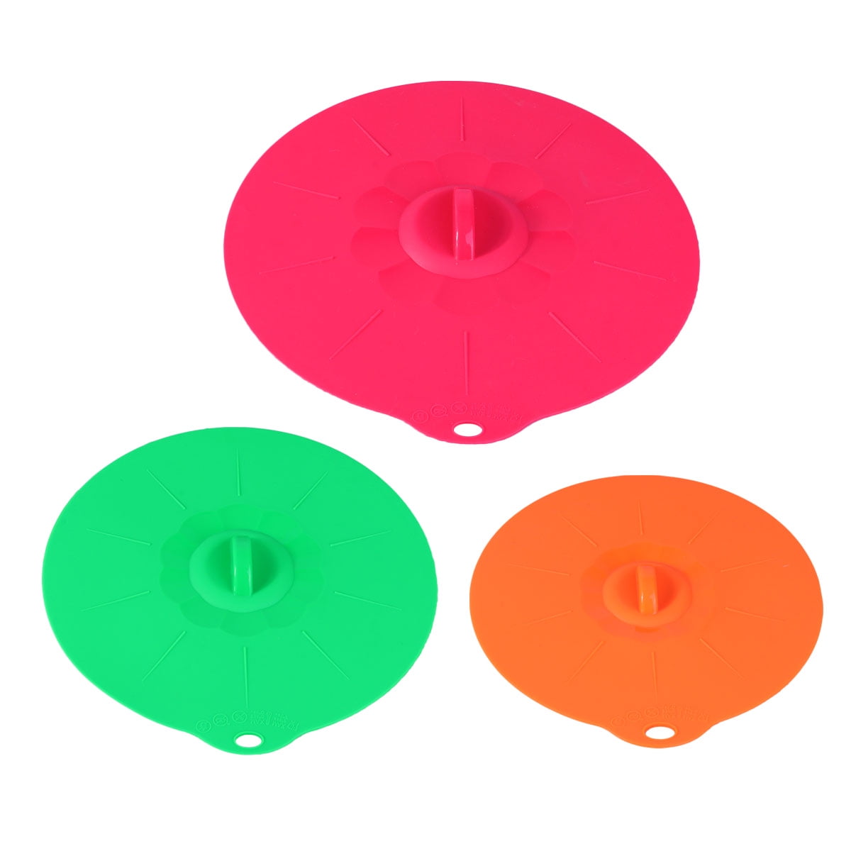 OUNONA 3pcs Pot Lids Set Multifunction Silicone Bowl Cover Heat ...