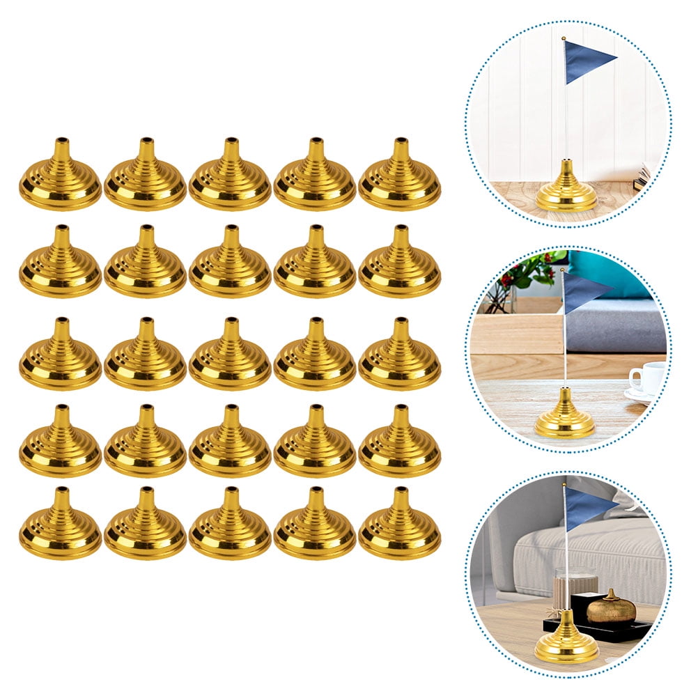 Sparsain 30 Pack Practical Flag Pole Bases, Fixed Flag Bases, Flag ...