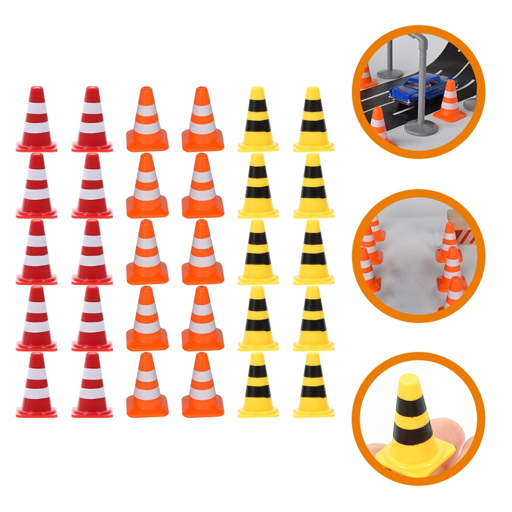 Sparsain 30pcs Miniature Traffic Cones, Traffic Signs, Mini Traffic ...