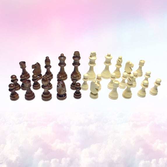 Sparsain 32 International Chess Pieces Wooden Chess Pieces Chess Board ...