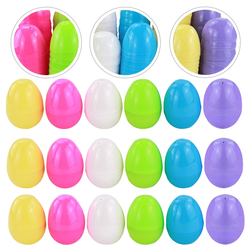 Sparsain 36Pcs Empty Plastic Easter Eggs for Toys Candy Eggshell ...