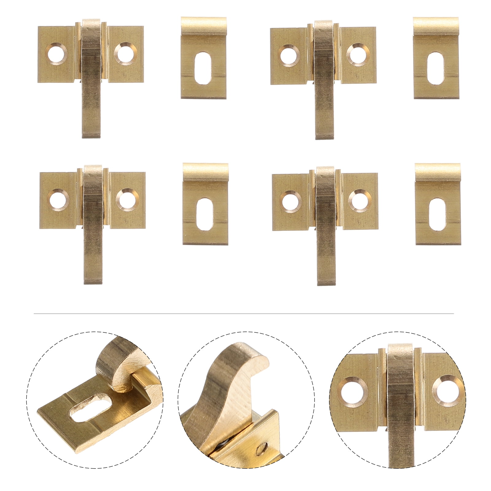 Sparsain 4 Pack Heavy Duty Brass Window Latches for Cabinet Door with ...