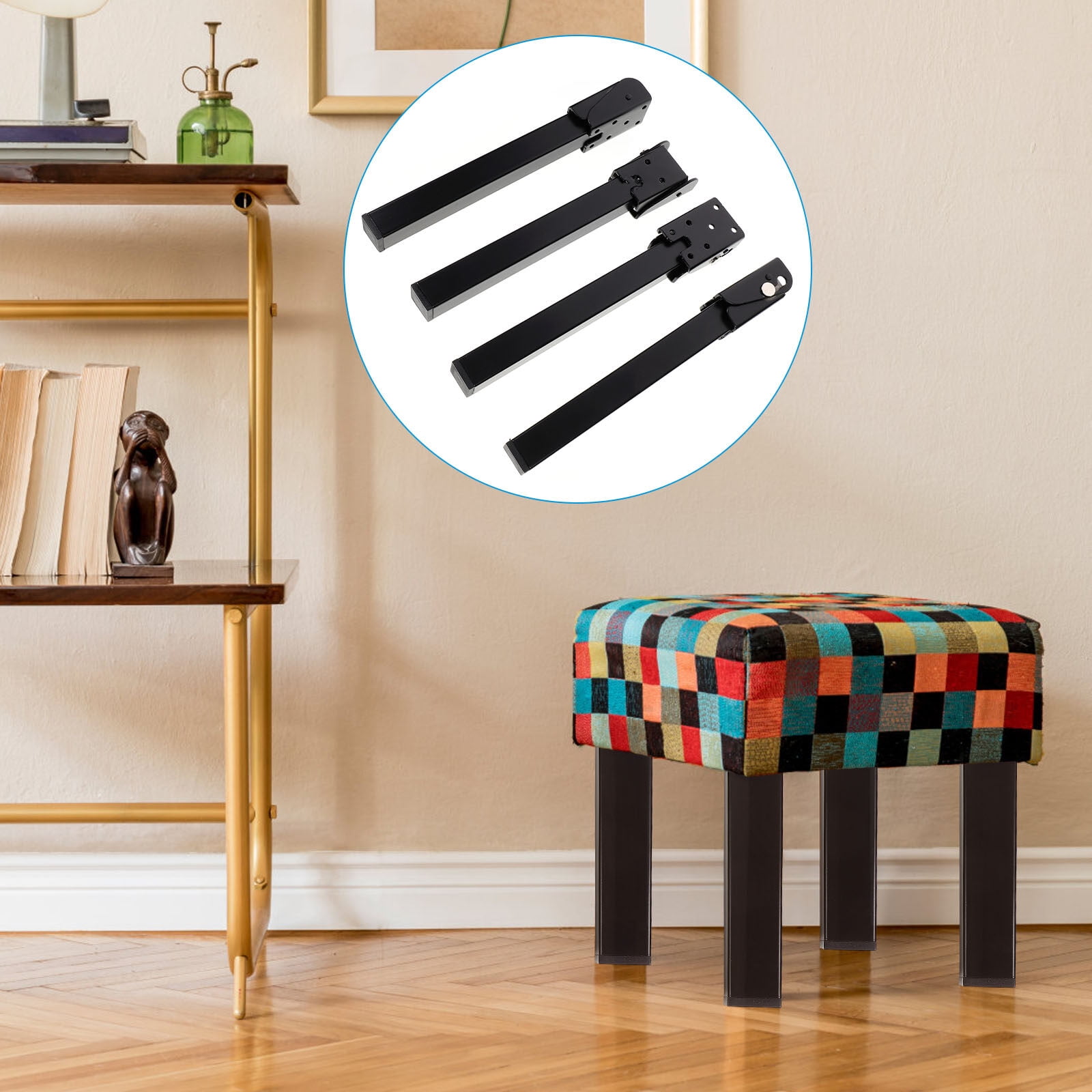 Sparsain 4 Pack Heavy Duty Folding Table Legs for Bed Table, Durable ...