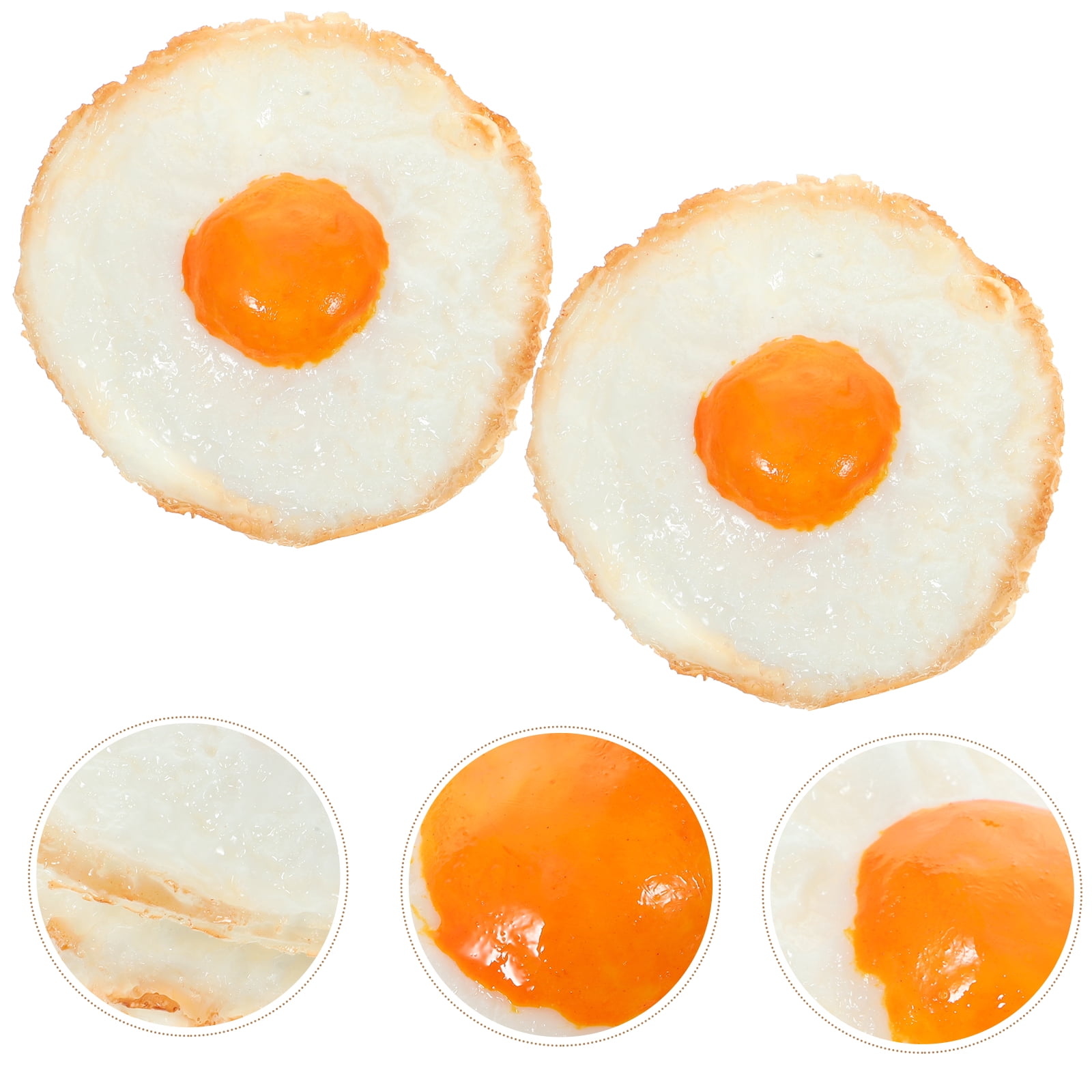 Sparsain 4 Pack Simulated Fried Egg Models Pretend Use Mold for ...